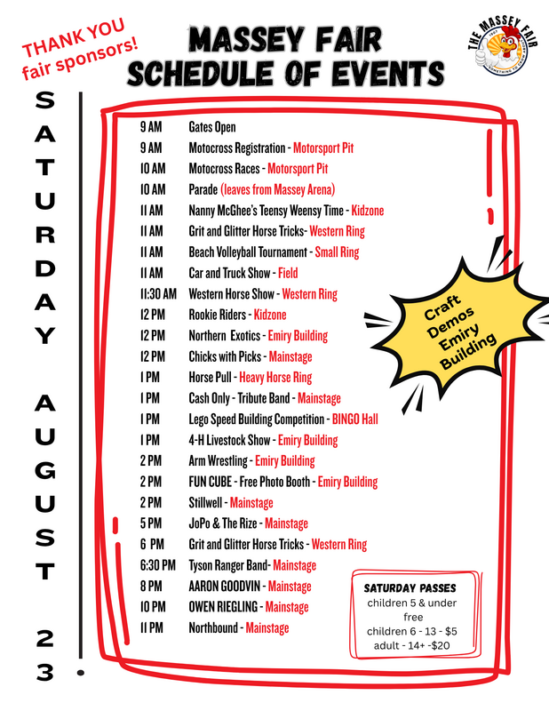 Schedule - The Massey Fair