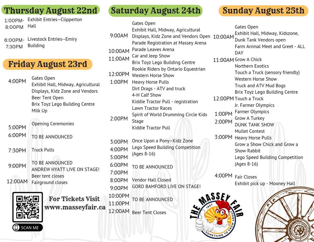 Schedule - The Massey Fair